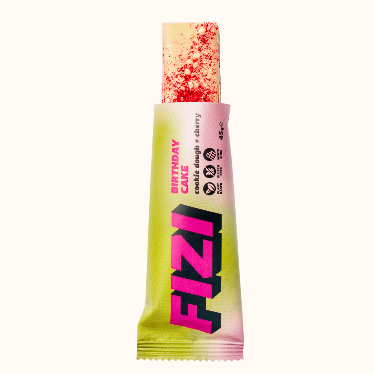 White glazed Birthday Cake bar 10 x 45g buy in Poland | FIZI