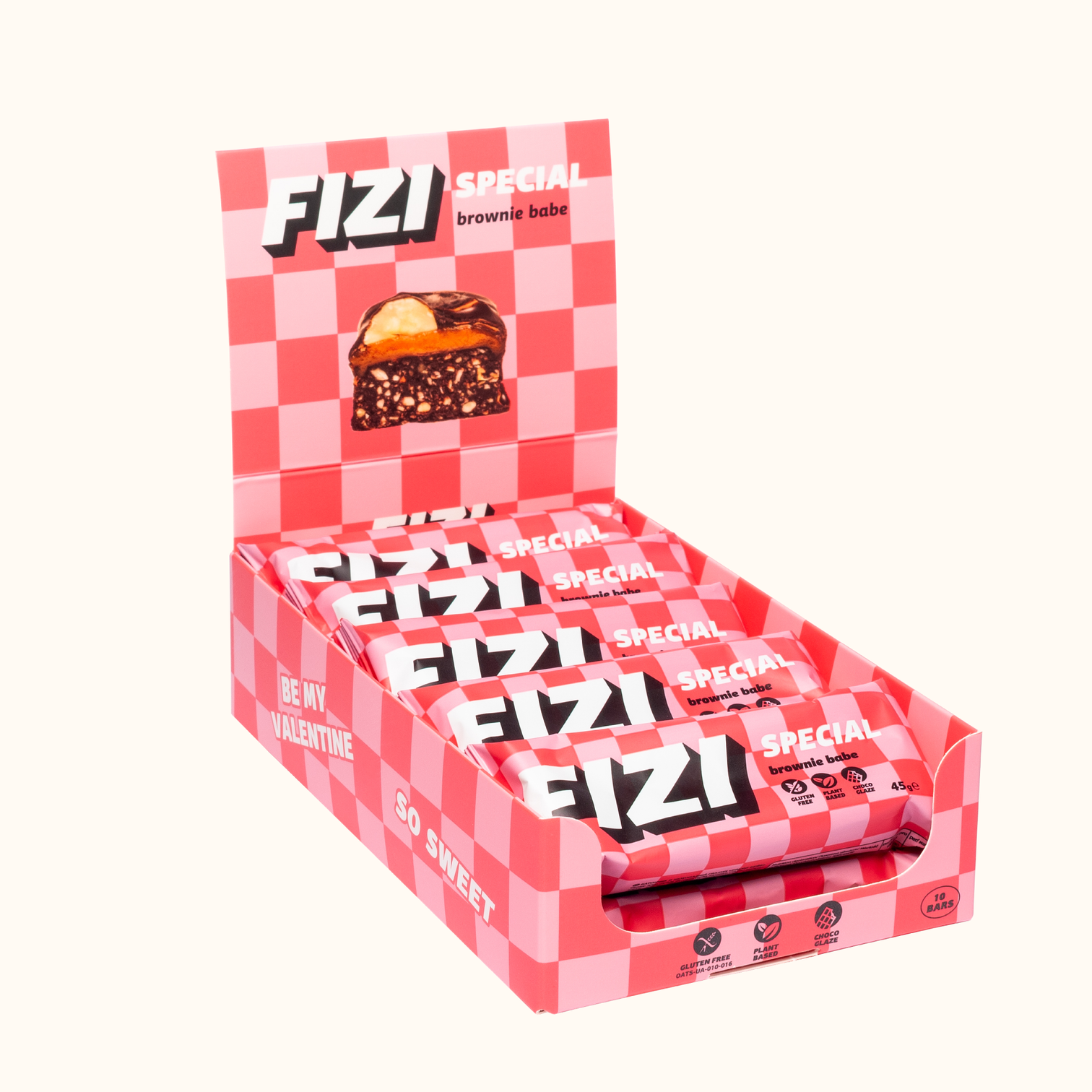 Batony proteinowe czekoladowe bez glutenu i bez cukru kup w Polsce - FIZI