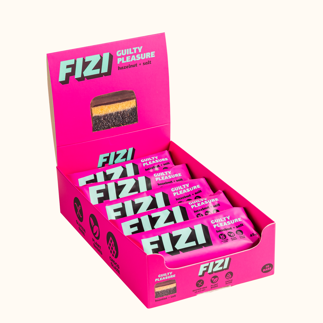 Batony proteinowe czekoladowe bez glutenu i bez cukru kup w Polsce - FIZI