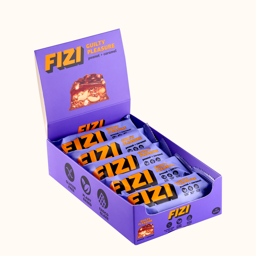 Batony proteinowe czekoladowe bez glutenu i bez cukru kup w Polsce - FIZI